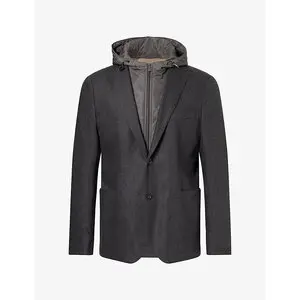 Corneliani Cashmere-flannel And Wool Jacket
