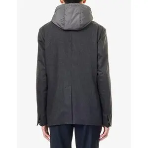 Corneliani Cashmere-flannel And Wool Jacket