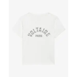 Zadig&Voltaire Alys Rhinestone-embellished Short-sleeve Cotton T-shirt - Judo