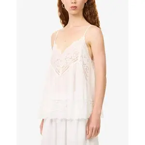 Dissh Elisa Lace-trim Cotton Top