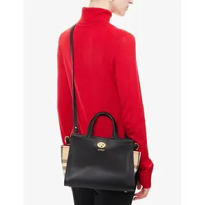 Burberry Cotswolds Mini Leather Tote Bag - Black