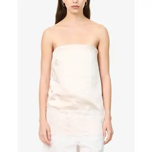 4TH & RECKLESS Mella Lace-hem Satin Top