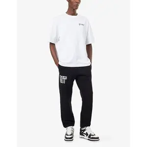 Off-White Embroidered Script Logo Cotton T-shirt