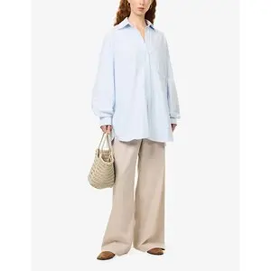 Dissh Rhea 2.0 Oversized Cotton Shirt - Ice Blue