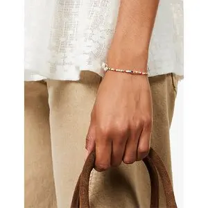 Anni Lu 18ct -plated Brass And Glass Bead Bracelet - Gold