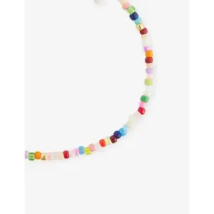 Anni Lu 18ct -plated Brass And Glass Bead Bracelet - Gold