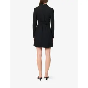 ME+EM Belted Textured Woven Mini Dress