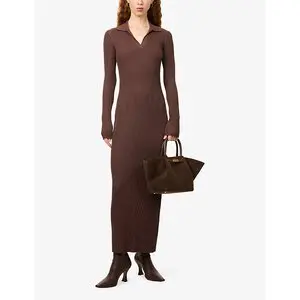 4TH & RECKLESS Corey Ribbed Knit V-neck Maxi Dress