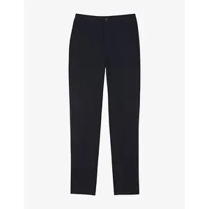 Sandro Tapered-leg Mid-rise Jersey Trousers