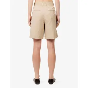 ME+EM Pleated Linen Blend Shorts