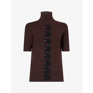 ZANKOV Silvina Buckle-embellished Wool Top