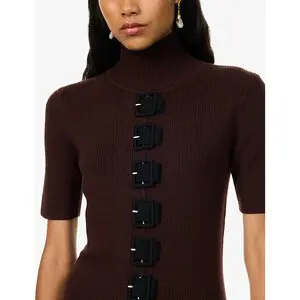 ZANKOV Silvina Buckle-embellished Wool Top