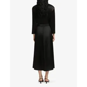 Marni Contrast-stitch Satin Midi Dress