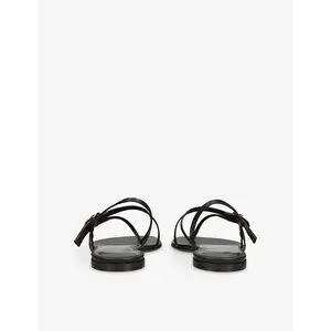 HERBERT LEVINE Starry Eyed Leather Flat Sandals