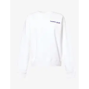 Sporty & Rich Health-club Logo-print Cotton Sweatshirt - White