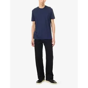 TOM FORD Crew-neck Lyocell And Cotton T-shirt - Ocean Cavern