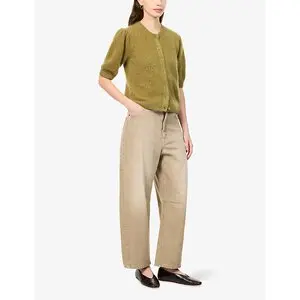 FRAME Airy Short-sleeve Cashmere Cardigan