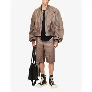Rick Owens Leather Bomber Jacket