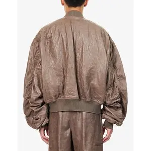 Rick Owens Leather Bomber Jacket