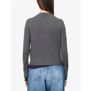Acne Studios Double-layered Argyle-pattern Silk-blend Cardigan