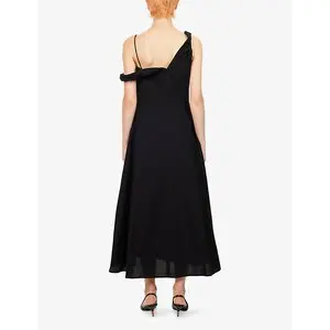 ROHE FRAMES Twisted Off-shoulder Cotton-blend Midi Dress