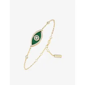 Messika 18ct Gold, Malachite, And Diamond Bracelet - Yellow