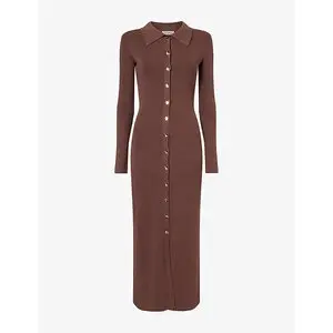 4TH & RECKLESS Taye Button-up Knitted Midi Dress