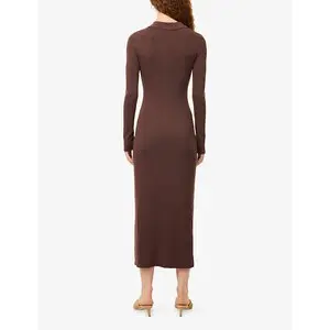 4TH & RECKLESS Taye Button-up Knitted Midi Dress