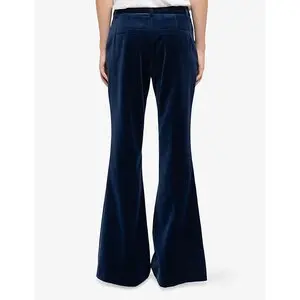 Zadig&Voltaire Velvet Flared-leg Trousers - Marine