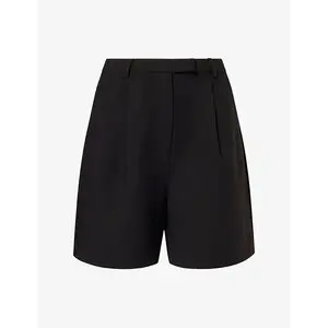 Dissh Solene Pleated Woven Shorts - Black