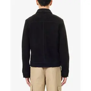 AMI Paris Suede Jacket With Embossed Logo