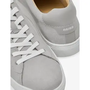 REISS Finley Nubuck Leather Lace-up Trainers