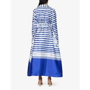 ARAM Striped Relaxed-fit Satin Kaftan