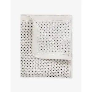 BOSS Patterned Silk Pocket Square - Natural
