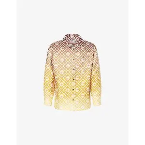Casablanca Gradient Monogram-print Cotton-blend Shacket - Brown