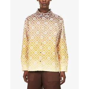 Casablanca Gradient Monogram-print Cotton-blend Shacket