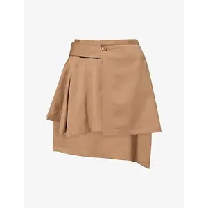 VIVIENNE WESTWOOD Asymmetric Wool Kilt - Camel