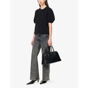 ME+EM Puffed-sleeve Cotton And Modal T-shirt