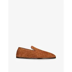 Bottega Veneta Palazzo Suede Slippers - Tan