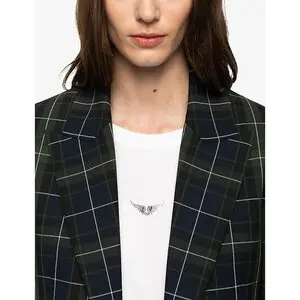 Zadig&Voltaire Vavy Relaxed-fit Tartan Stretch-woven Blazer
