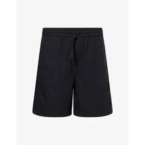 THE COUTURE CLUB Cupro Panelled Woven Shorts - Black