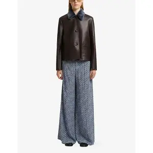 Marni Fur-collar Baby Nappa Leather Jacket