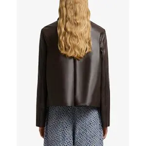 Marni Fur-collar Baby Nappa Leather Jacket