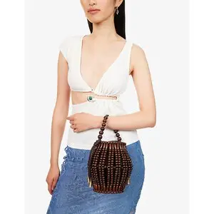 Cult Gaia Lantern Top-handle Bag - Walnut