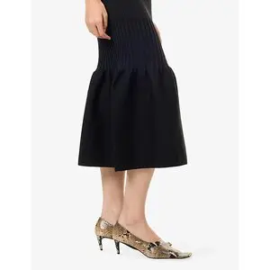 CFCL Fluted Mermaid Knitted Midi Skirt