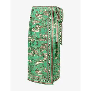 ALEMAIS Fish Sticks Linen Sarong Skirt