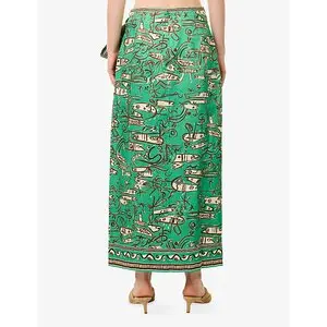 ALEMAIS Fish Sticks Linen Sarong Skirt