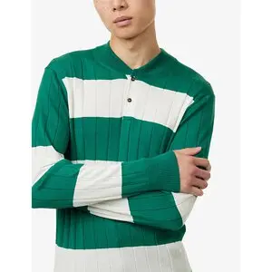 Dunhill Striped Ribbed Cashmere-blend Rugby Jumper Xxl
