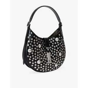 Polo Ralph Lauren Id Studded Leather Shoulder Bag