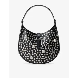 Polo Ralph Lauren Id Studded Leather Shoulder Bag